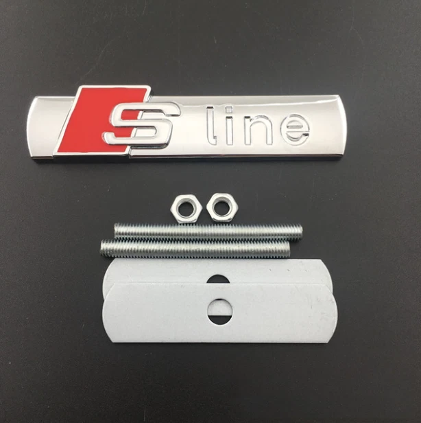 LOGO EMBLÈME SLine calandre avant Gris Chrome pour Audi EUR 22,90 ...