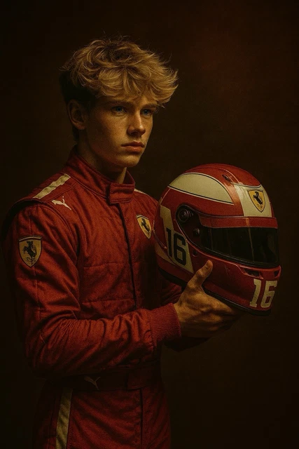 FERRARI RACING PILOT-FORMULA 1 Cards -AI Art Portrait (Digital)-Leclerc ...