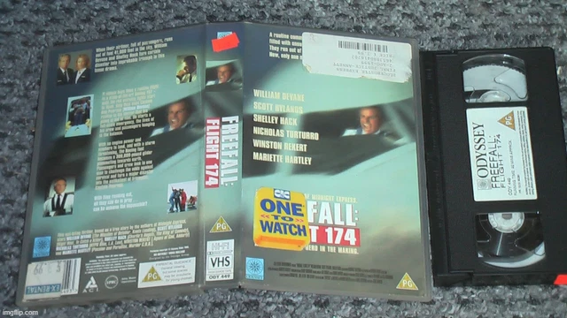 FREEFALL FLIGHT 174 VHS Video Ex Rental Big Box Cert Odyssey True Story ...