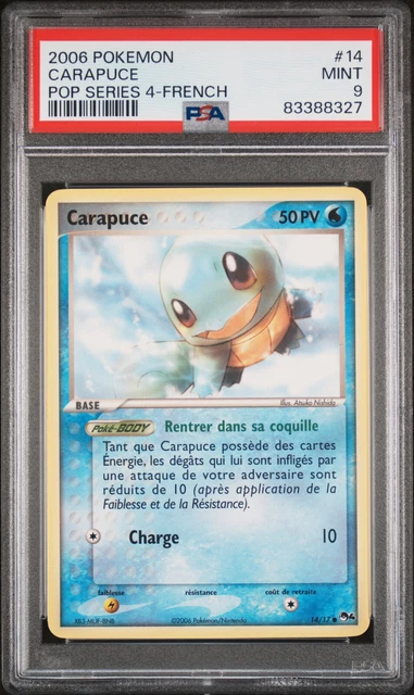CARTE POKEMON CARAPUCE 14/17 Pop 4 PSA 9 Fr Neuve PCA EUR 1,00 ...