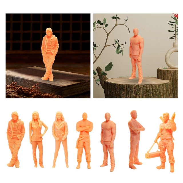 1/64 SCALE FIGURE Resin Miniature Model Figures for Model Train Layout ...