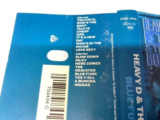 HEAVY D & THE BOYZ Audio Cassette Tape BLUE FUNK 1992 MCA Records CUPTC ...