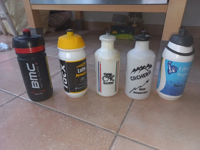 LOT ANCIEN BIDON gourde cycliste vélo tour de France Paris Roubaix BMC ...