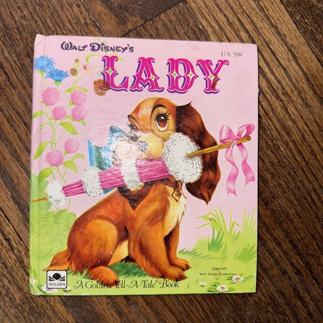 VINTAGE WALT DISNEY'S LADY Whitman Tell-A-Tale Book 1954 Lady and the ...