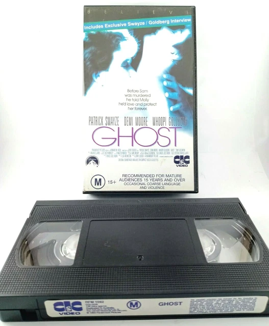GHOST PATRICK SWAYZE Demi Moore VHS Tape Rated M15+ 126 Mins 1990 CIC ...