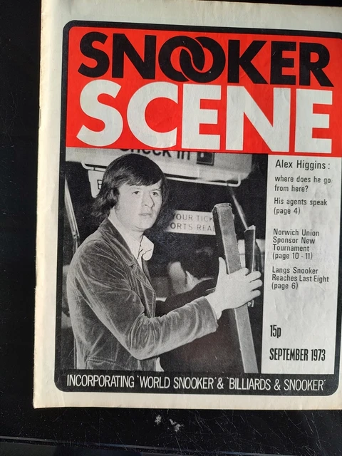 SEPT 1973: SNOOKER Scene. Alex Higgins on cover. 20 pages. Excellent ...