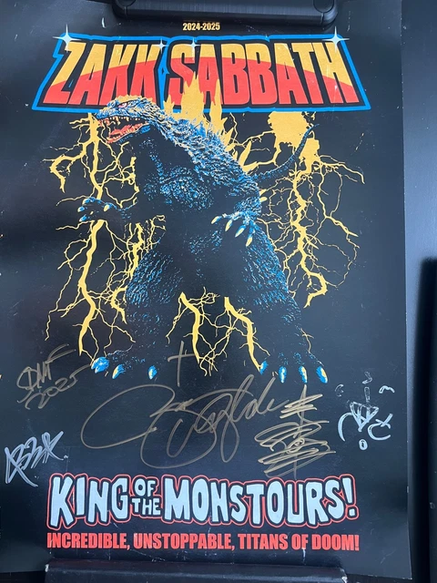 SIGNED ZAKK SABBATH Tour Poster 2025 Black Sabbath Zakk Wylde £52.68 ...