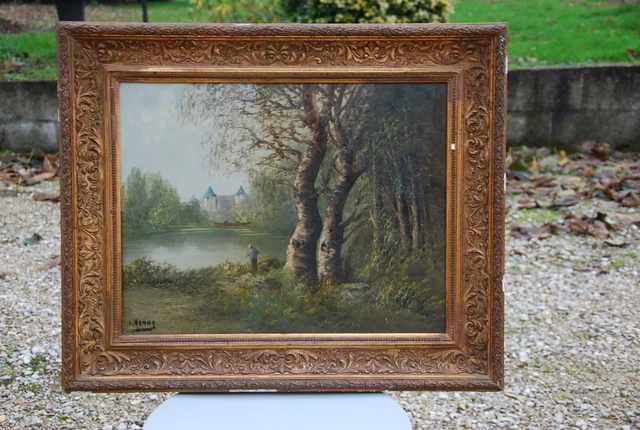 1 TABLEAU PEINTURE huile sur toile Lucien HENRY - 58,5 x 71 cm 3,6 kg ...
