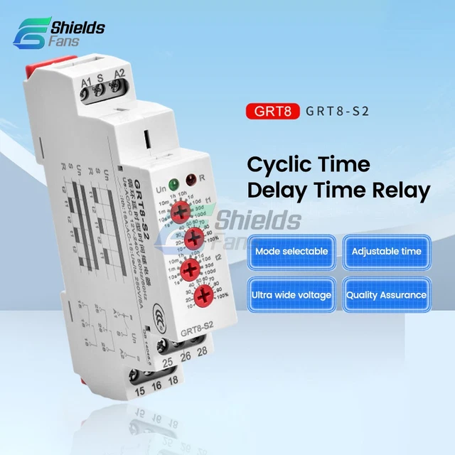 AC/DC12V-240V A220V 16A Delay On Off Delay Timer Relay Time Delay Relay ...