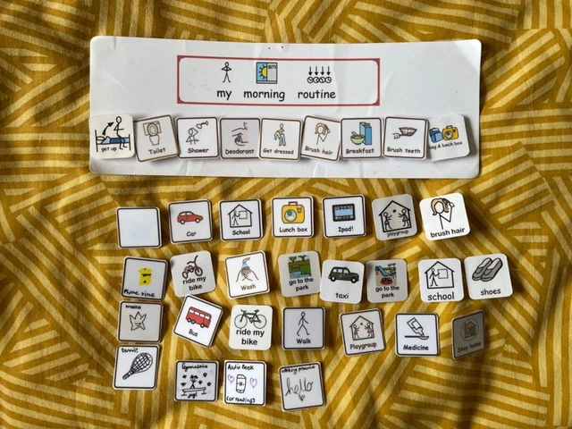 KIDS SCHEDULE ROUTINE Visual Aid Chore Chart Autism/ADHD/ASD/SEN Back ...