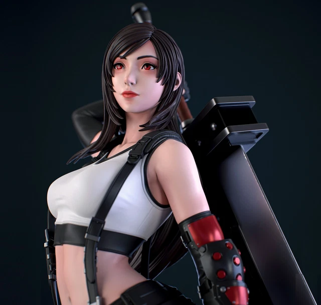 TIFFA_( FF7 FAN Art / Sculpture Résine Non Peinte ou Entièrement Peinte ...