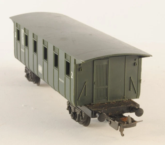 DB GREEN 2ND Class Passenger Carriage Smoking Wagon H0 1:87 £11.96 ...