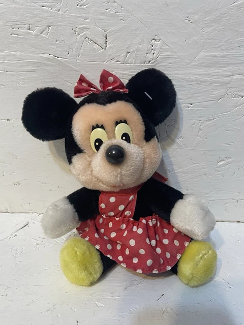 DISNEYLAND WALT DISNEY World Minnie Mouse Plush 7.5" Sitting Vintage ...