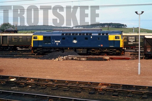 35MM SLIDE BR British Rail Diesel Loco Class 26 26029 1982 Carstairs ...