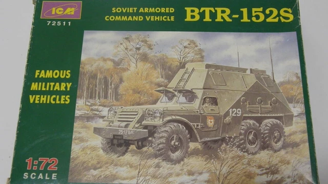 [BOX HAS DENTS] 1/72 ICM Soviet BTR-152S Command Vehicle 72511 MLK72 ...