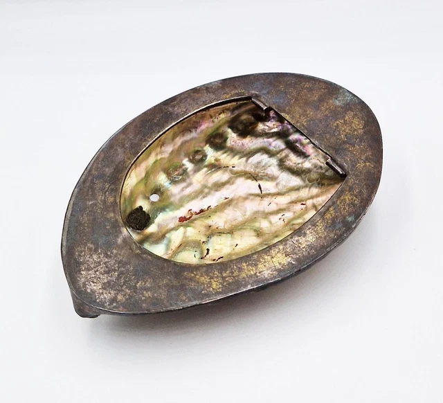 19TH CENTURY GILT COPPER MOUNTED SEA SHELL TABLE SNUFF BOX a/f £115.00 ...