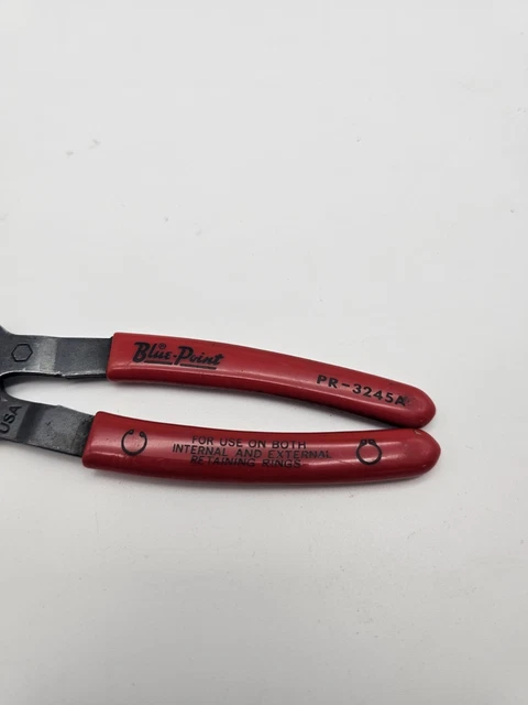 BLUE POINT TOOLS USA 6" Internal External Retaining Ring Pliers 45° Tip ...