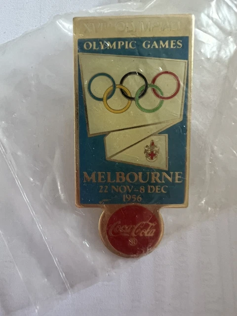 OLYMPIC GAMES MELBOURNE AUSTRALIA 1956 COCA COLA BADGE Sealed Approx 4.5 Cm £6.99 - PicClick UK