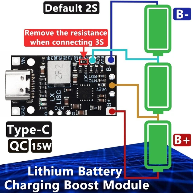Bms 15w Boost Converter Module Battery Charging Board Battery Charging