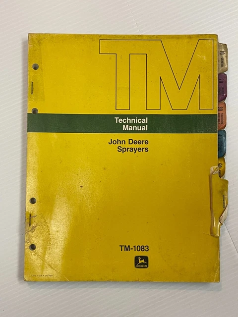 JOHN DEERE SPRAYERS Technical Manual (TM-1083) $20.00 - PicClick