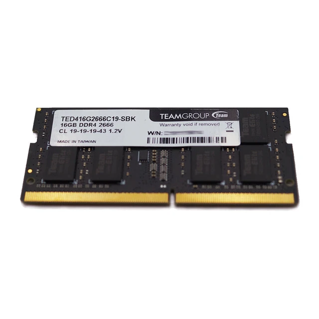 TEAM GROUP ELITE DDR4 16GB 2666MHz PC4 SODIMM Laptop RAM ...