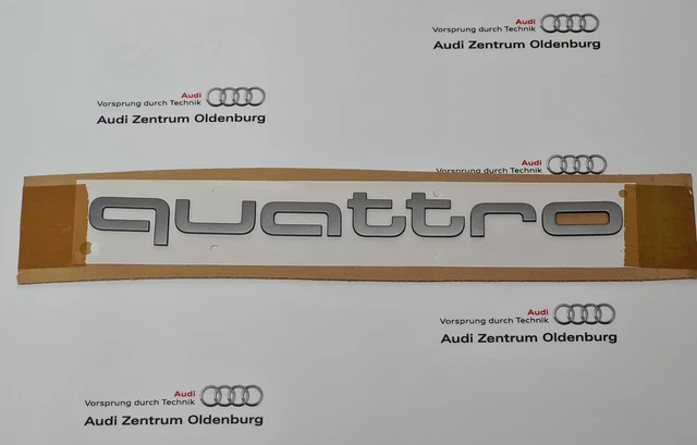 ORIGINAL AUDI SCHRIFTZUG Quattro, 3D Schriftzug Quattro titanmatt/grau ...