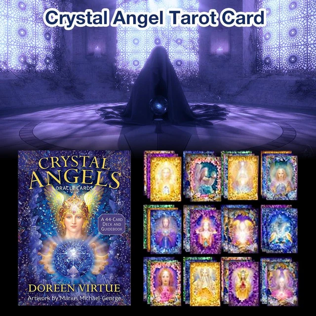 FULL ENGLISH CRYSTAL Angels Oracle Cards Paper Deck Tarot Cards Double ...