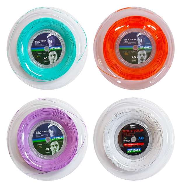 YONEX POLY TOUR Rev 1.20/1.25mm, 16/17LGA 200m Tennis String Reel ...