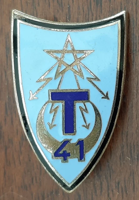 INSIGNE BADGE 41° RT Régiment Transmissions 1947-1952 ORIGINAL Drago O ...