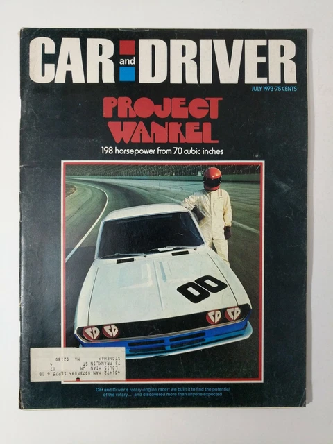 CAR AND DRIVER Magazine Project Wankel July 1973 £9.25 - PicClick UK