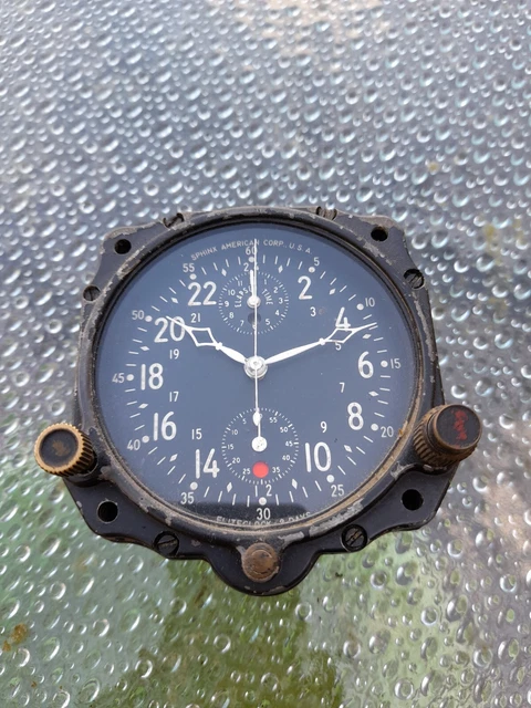 WW2 BOMBER COCKPIT clock, Fliteclock USA 8 day. £149.99 - PicClick UK