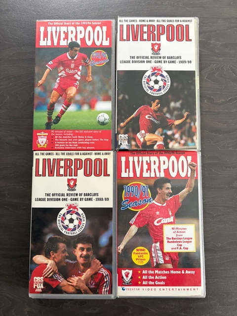 VINTAGE LIVERPOOL FOOTBALL Club VHS Job Lot Bundle Video Tapes 90s £24. ...