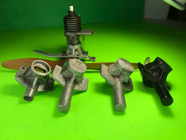 VINTAGE EARLY 1940'S homebuilt model spark ignition engine w/ extras NO ...