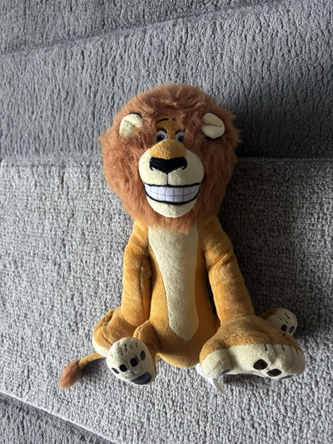 DREAMWORKS MADAGASCAR ALEX The Lion Teddy Plush Soft Toy Vintage 2012 ...