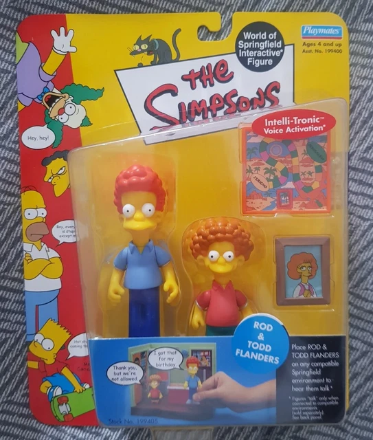 ROD & TODD FLANDERS The Simpsons Playmates World of Springfield Figure ...