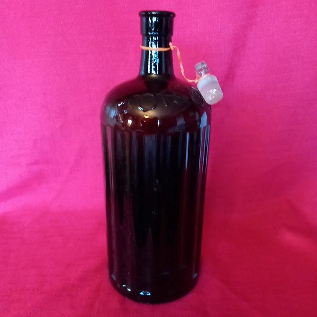 VINTAGE LARGE SIZED Empty Amber Glass Poison Bottle, Ideal Prop £28.00 ...