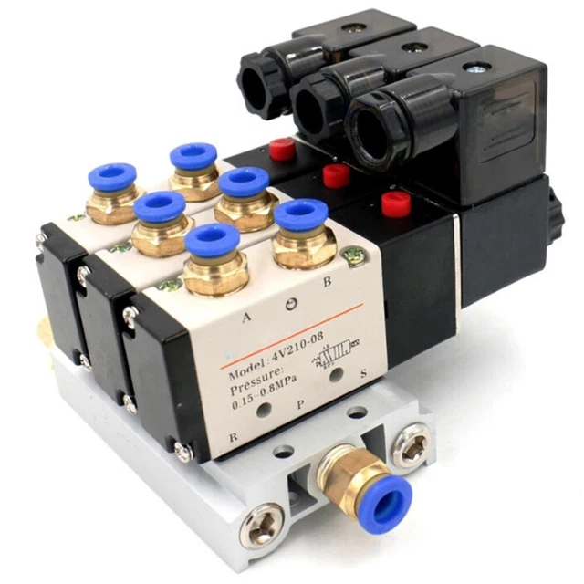 QUICK INSTALLATION PNEUMATIC Solenoid Air Valve 4V210 08 24V and ...