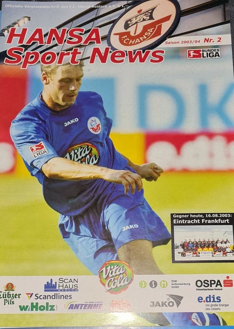 2003/04 1.BUNDESLIGA FC Hansa Rostock - Eintracht Frankfurt EUR 1,00 ...