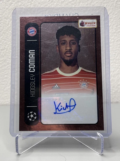 TOPPS MERLIN HERITAGE 98 Kingsley Coman AUTO /10 Bayern Munich EUR 28 ...