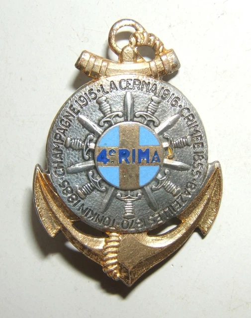 INSIGNE 4° REGIMENT D'INFANTERIE DE MARINE - 4° RIMA - Andor EUR 5,00 - PicClick IT