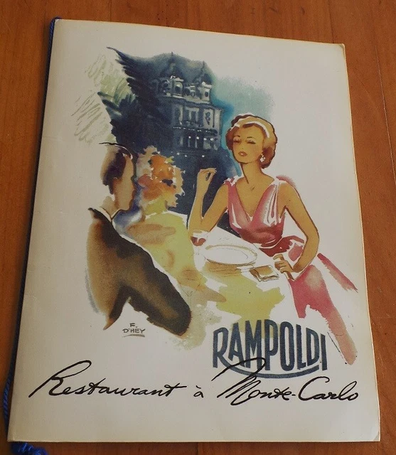 RARE COLLECTOR - Menu Restaurant Rampoldi - Monte-Carlo EUR 25,00 ...