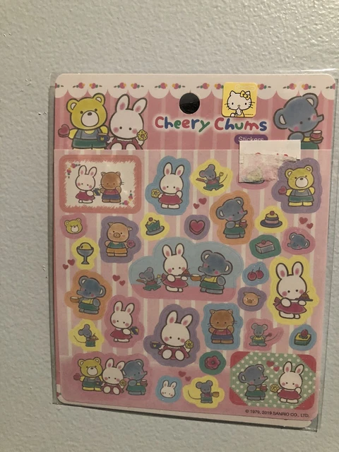SANRIO CHEERY CHUMS Sticker Sheet Scrapbook Kids Diary Collect Vintage ...