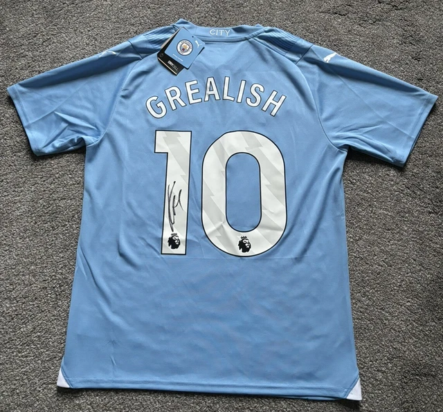 JACK GREALISH HAND Signed Manchester City Football Shirt | Authentic Shirt £185.00 - PicClick UK