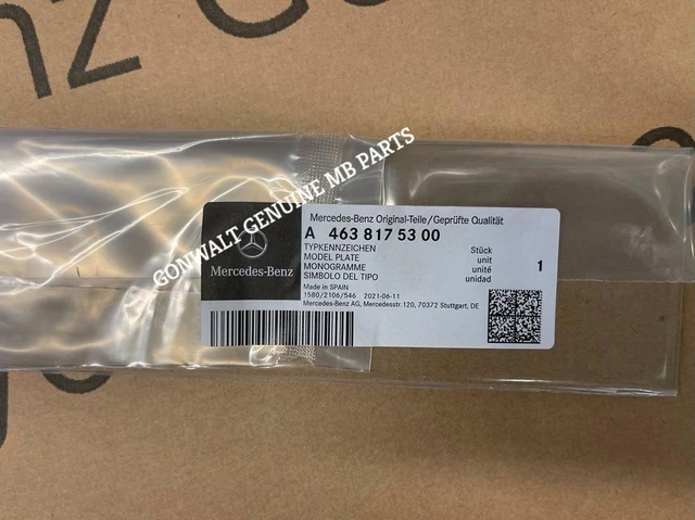 GENUINE MERCEDES BENZ W463 G-Class G63 Black Emblem Decal Badge ...