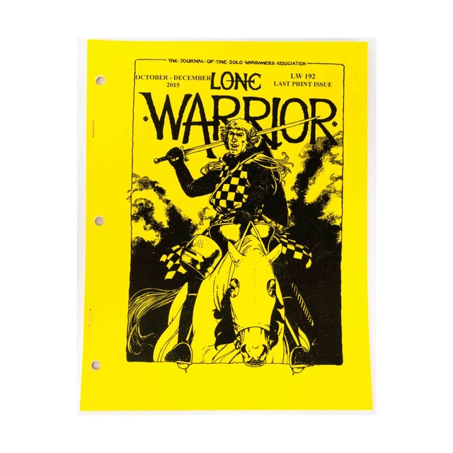 SOLO WARGAMERS Lone Warrior #192 "Last Print Issue Mighty Eighth, Sar ...