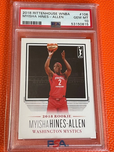 2018 RITTENHOUSE WNBA Myisha Hines-Allen recrue PSA 10 Washington ...