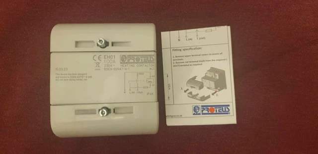 PROTEUS EHC1 100 Amp Heating Contactor Single Pole £25.00 - PicClick UK
