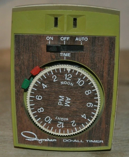 VINTAGE INGRAHAM MODEL 12-010 Do-All Heavy Duty 24 Hour Appliance Timer ...