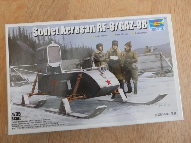 TRUMPETER 02322 - Soviet Aerosan Rf-8/Gaz-98 - 1/35 Scale Model Kit £13 ...