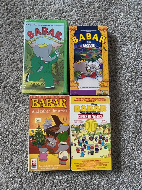 4 BABAR THE Elephant VHS Video Lot including NISP Babar King of the ...